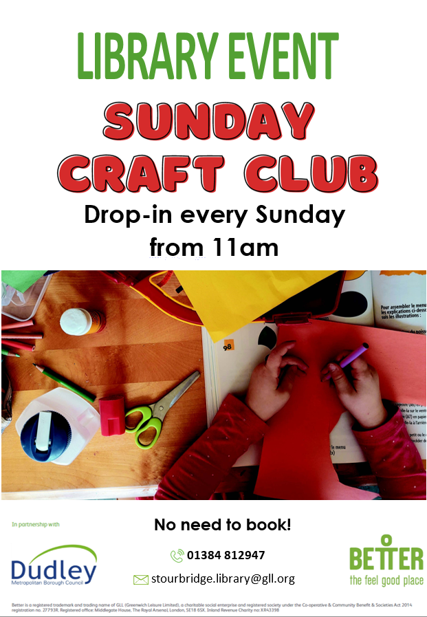Stourbridge Library - Sunday Craft Club | Dudley CI
