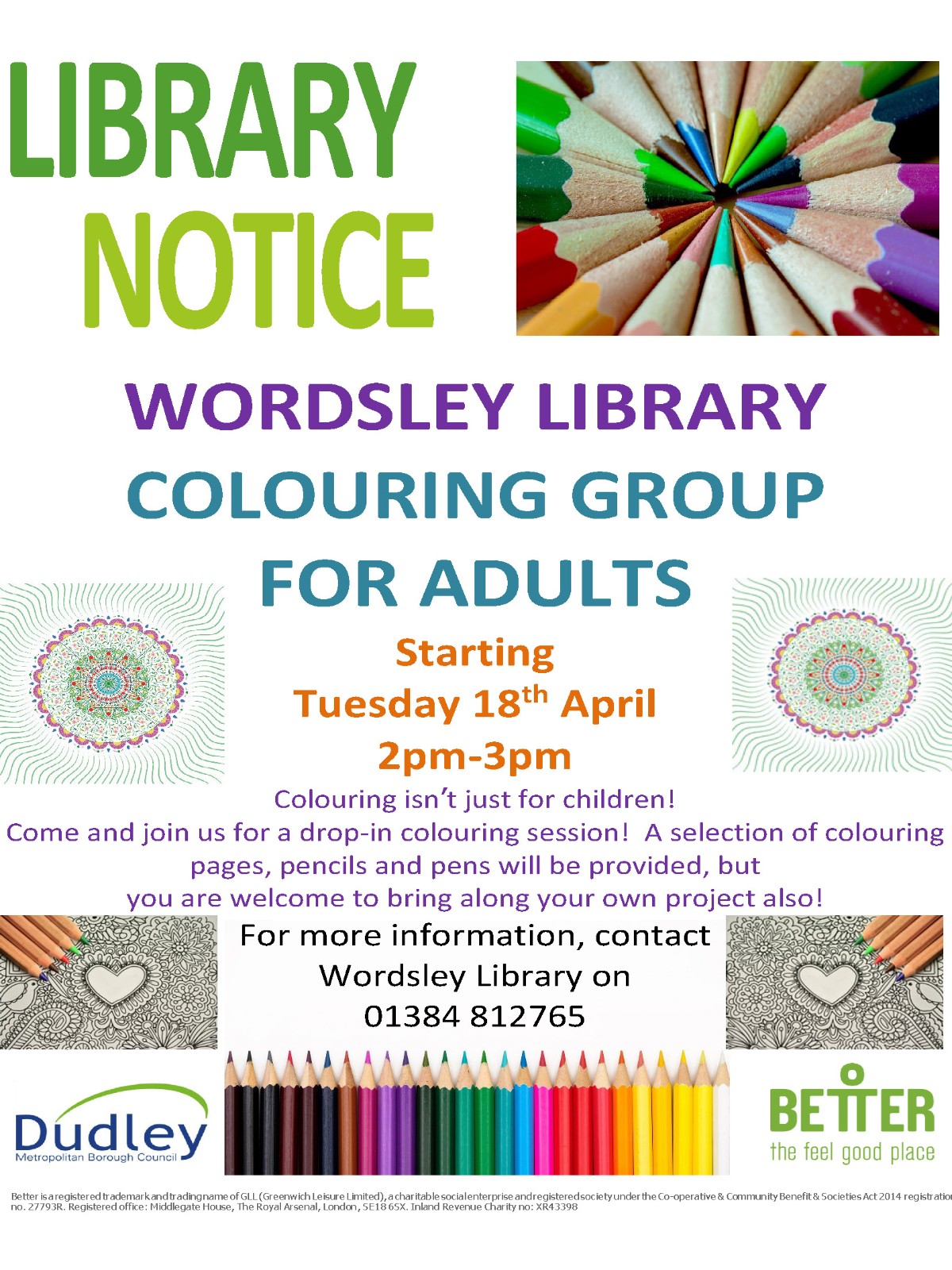 Wordsley Library - Adult Colouring Group | Dudley CI